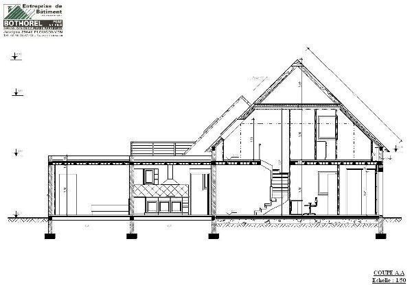 Plan de coupe horizontale maison - Idées de travaux