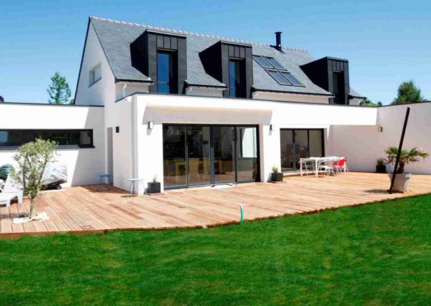 Plan de maison basse 5 pièces - Idées de travaux