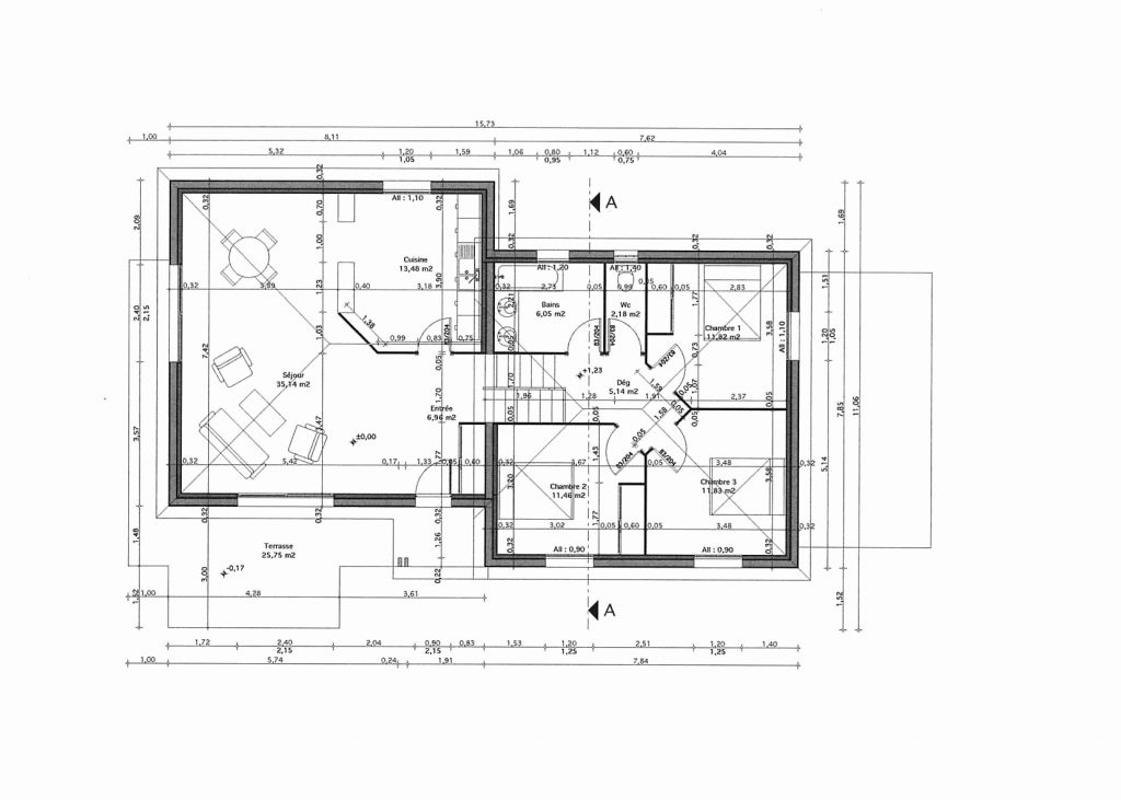 Plan de maison avec les dimensions - Idées de travaux