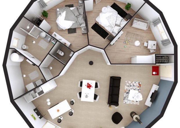 Plan de maison bi génération contemporaine - Idées de travaux