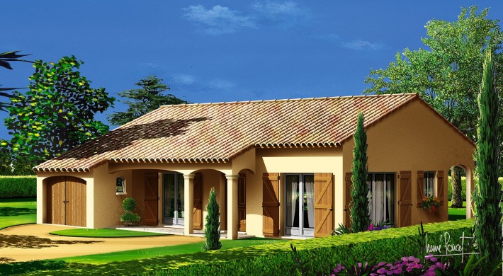 Plan de maison plain pied en provence - Idées de travaux