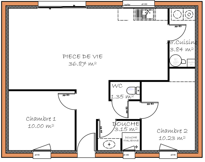 Plan De Petite Maison De 50m2 Id es De Travaux